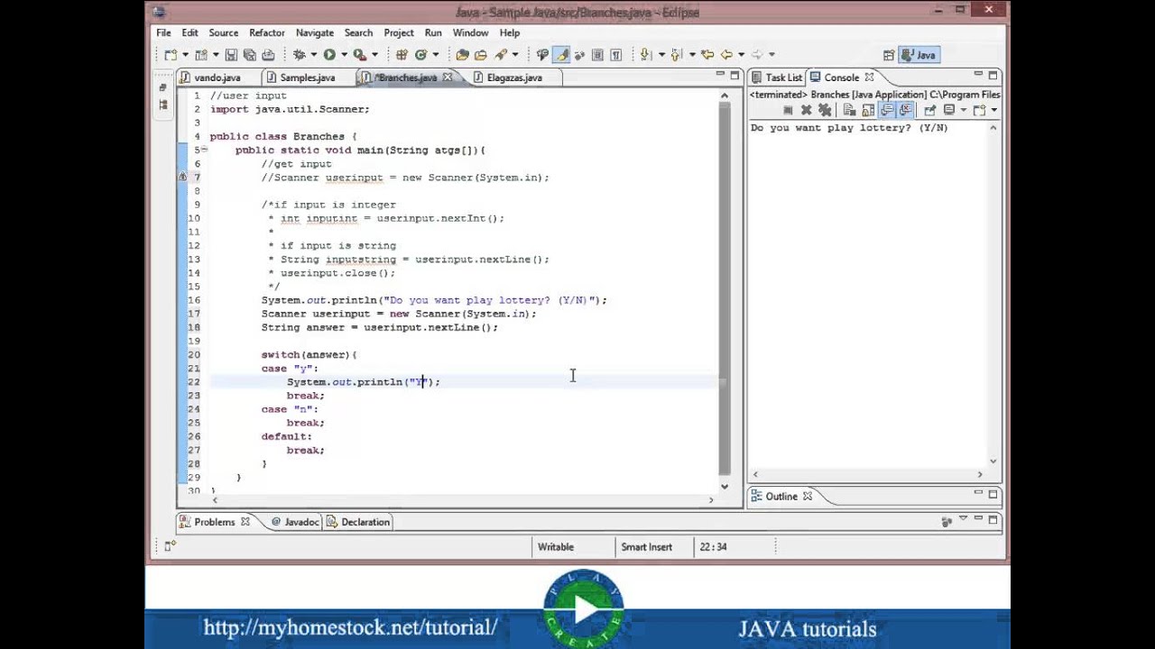 Java tutorial for beginners - Branches