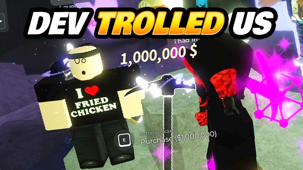 DEV trolled us in MINE - fun new game like FISCH