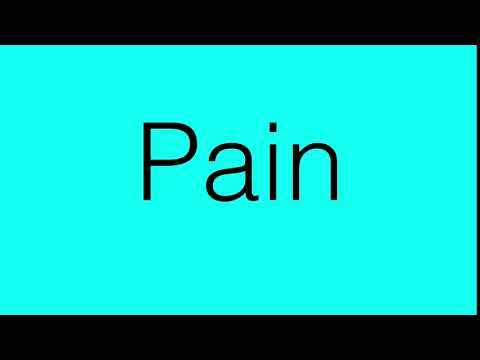 How To Say Pain In English