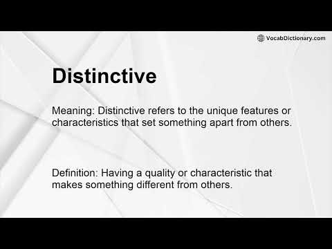 Distinctive Meaning