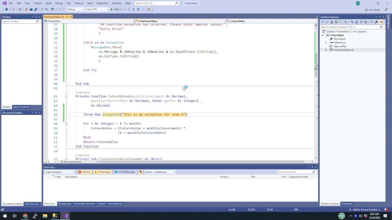 Murach's Visual Basic 2015 Exercise 7-1