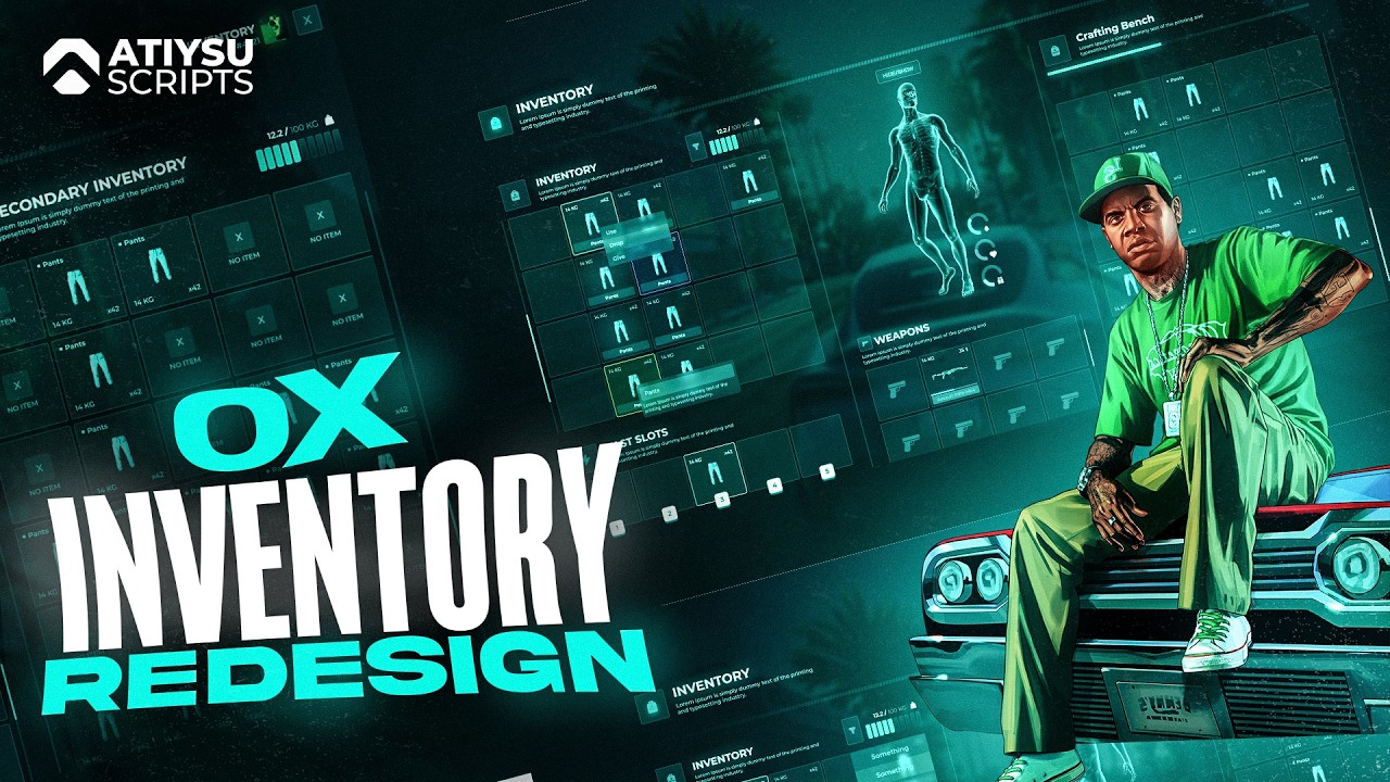FiveM Ox Inventory Redesign | Clothing, Backpack & Filtering
