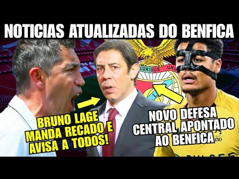 👏👉EXCELENTE NOTÍCIA! NOVO DEFESA CENTRAL NO BENFICA! LAGE DEIXA AVISO! NOTÍCIAS DO BENFICA! BENFICA