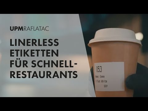Linerless Etiketten für Schnellrestaurants und das Gastgewerbe – UPM Raflatac OptiCut™ Linerless