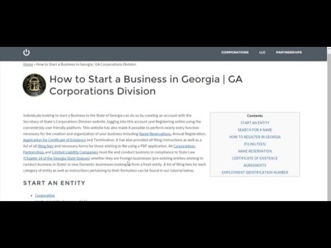 How to Start a Business in Georgia | GA Corporations Division