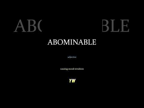 Abominable #How to pronounce and meaning of the word #learnenglish #vocab #vocabulary #english learn