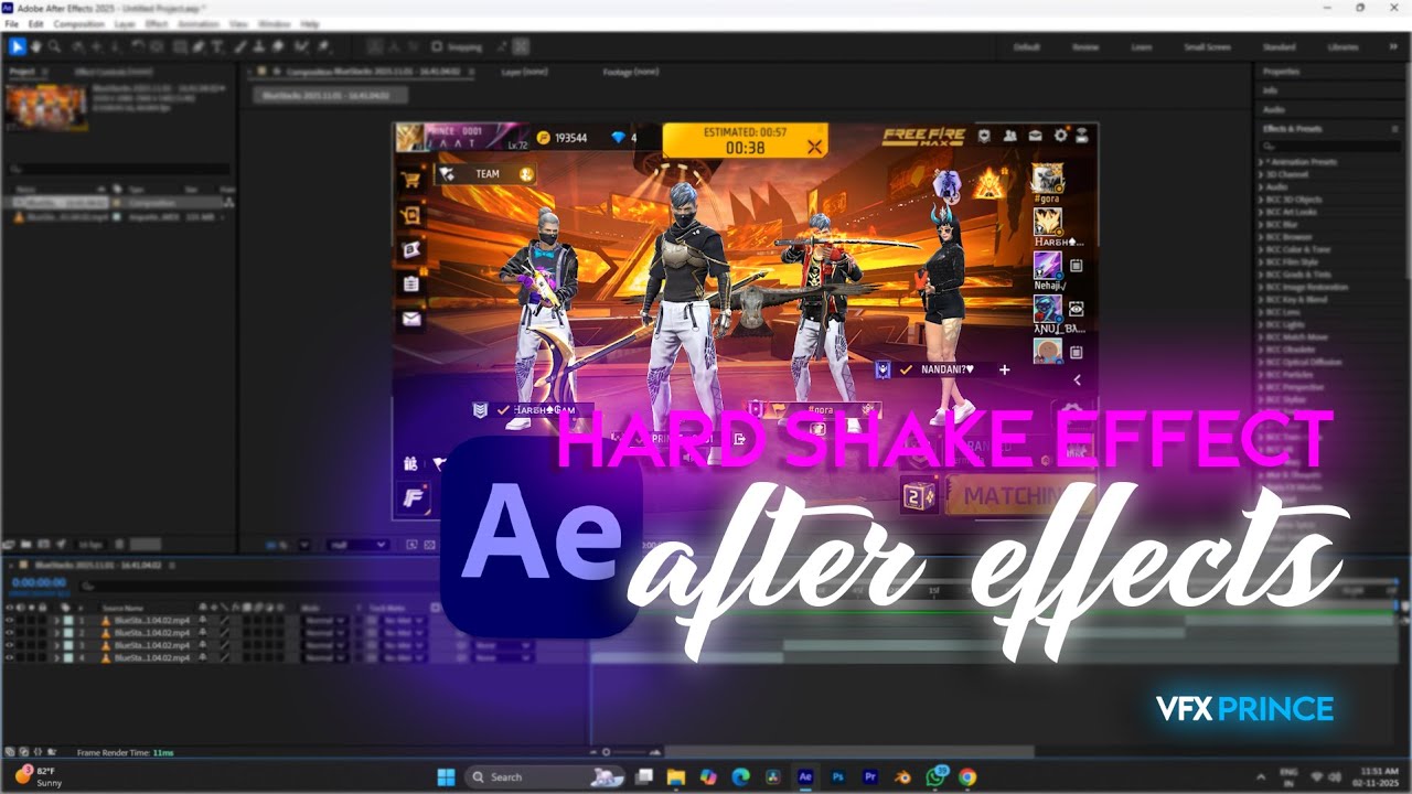 Hard Shake Effects In After Effects Tutorial  | After Effects Tutorial 2025