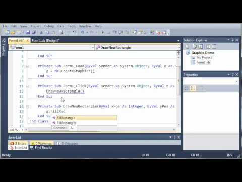 Visual Basic Tutorial - 165 - Drawing More Squares Video Lecture ...