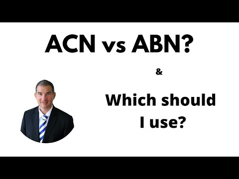 ACN vs ABN - Which should you use in your contract?