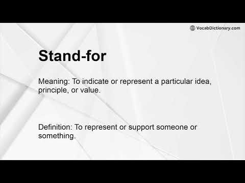 Stand-for Meaning