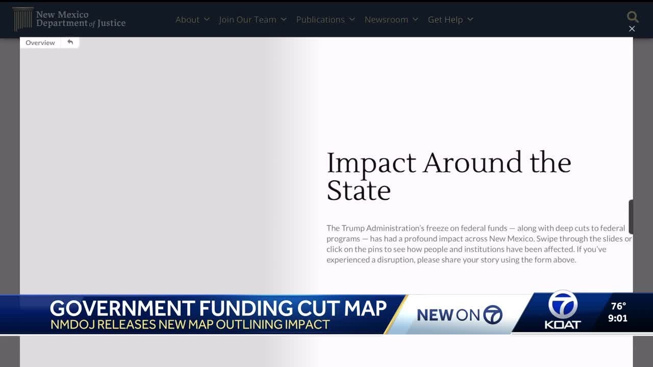 Interactive map shows federal fund freezes in New Mexico