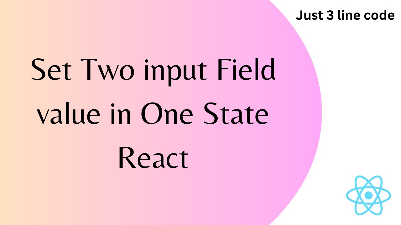 How to Set Two Input value in One State in React hooks