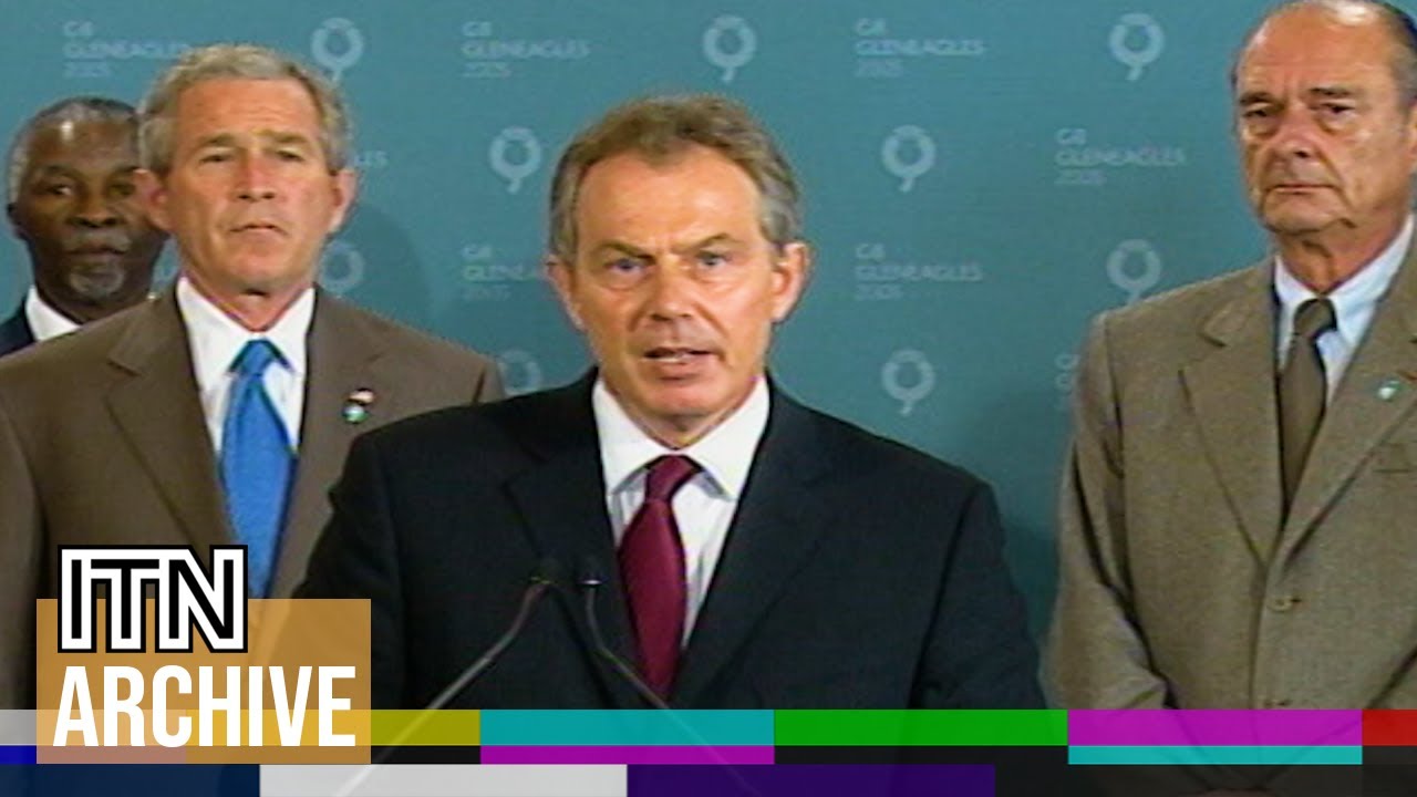 7/7 London Bombings | Tony Blair and George Bush React to News of Attacks (2005)