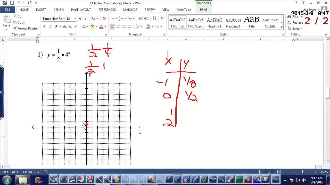 Adv Alg - Unit K - Lesson 7.1