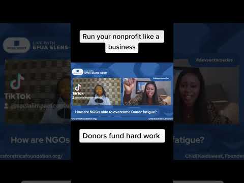 Run your ngo like a business. A #devsectorseries short, Chidi Koldsweat CEO of @donorsforafrica