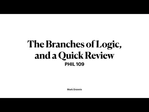 Lecture 1.5: The Branches of Logic, and a Review of Chapter 1 – Logic ...