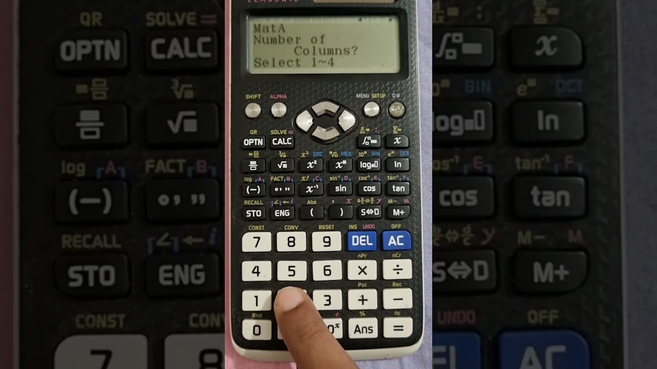 How to input and show 2X2 matrix in casio 991ex calculator