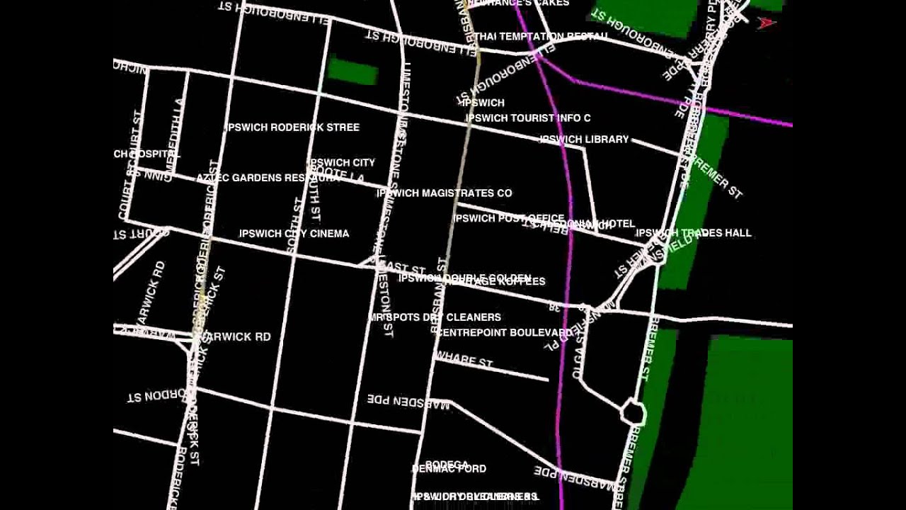 Ipswich City Flyover (Vector Map Demo)