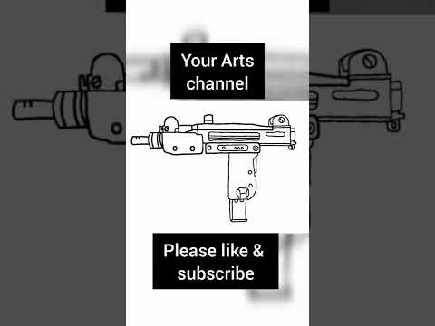 How to draw uzi guns | drawing tutorial | Your Arts