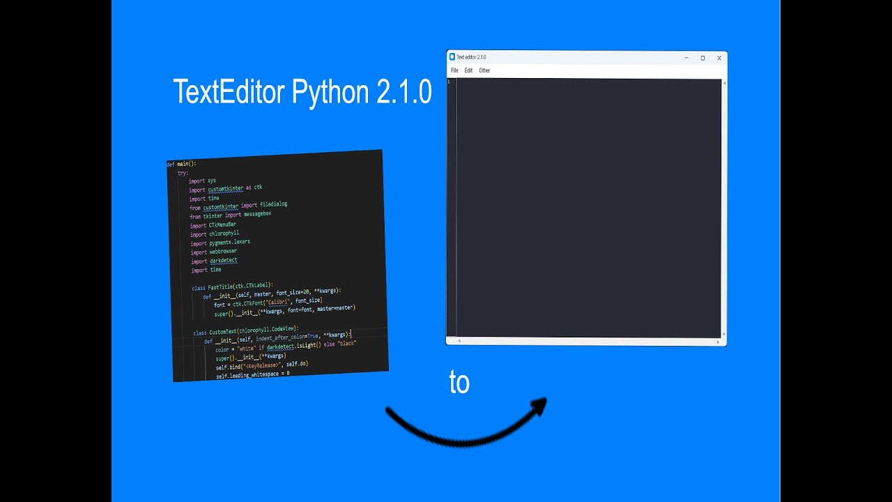 TextEditor 2.1.0 Program in the Python Programming Language (Text editor)