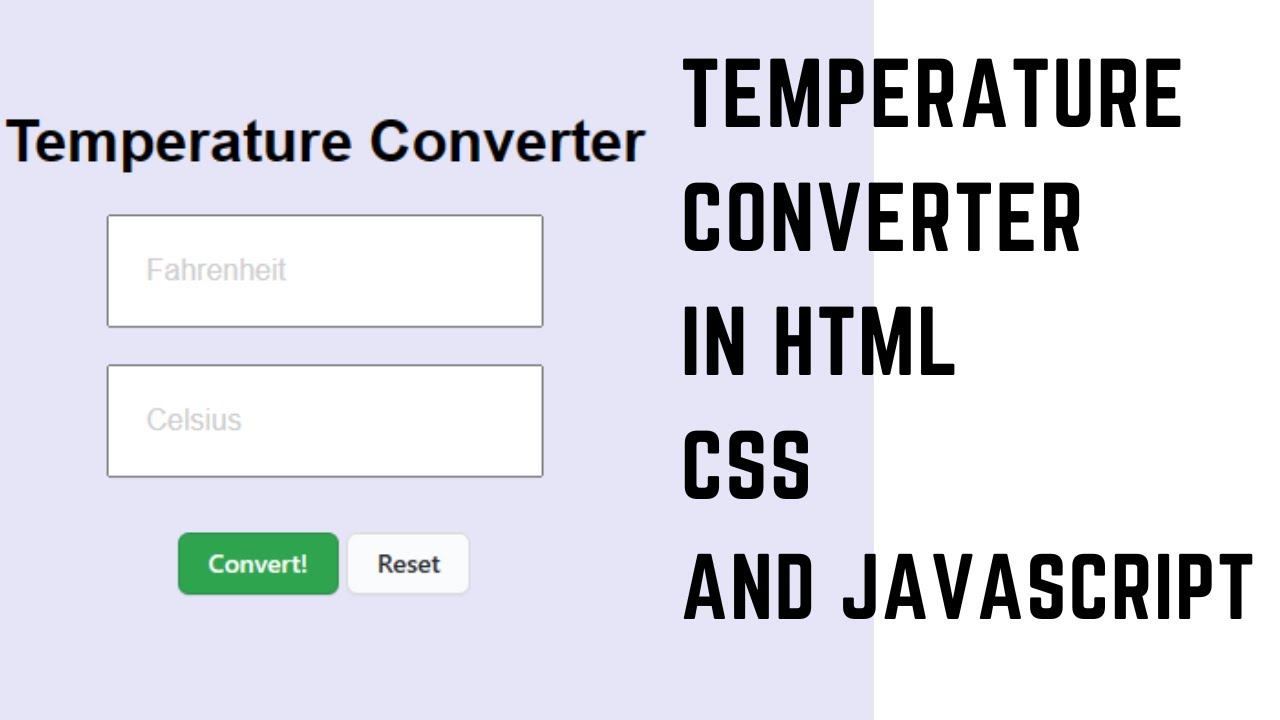 Easy Tutorial: Creating a Temperature Converter Using HTML, CSS, and JavaScript Free Source code