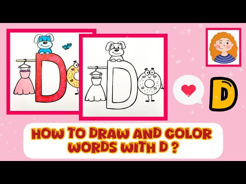 Let's Paint Together The Letter D And The Words That Start With It. β€οΈπ©΅π