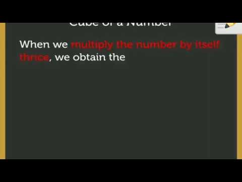 What is cubes of numbers?/cube of a number