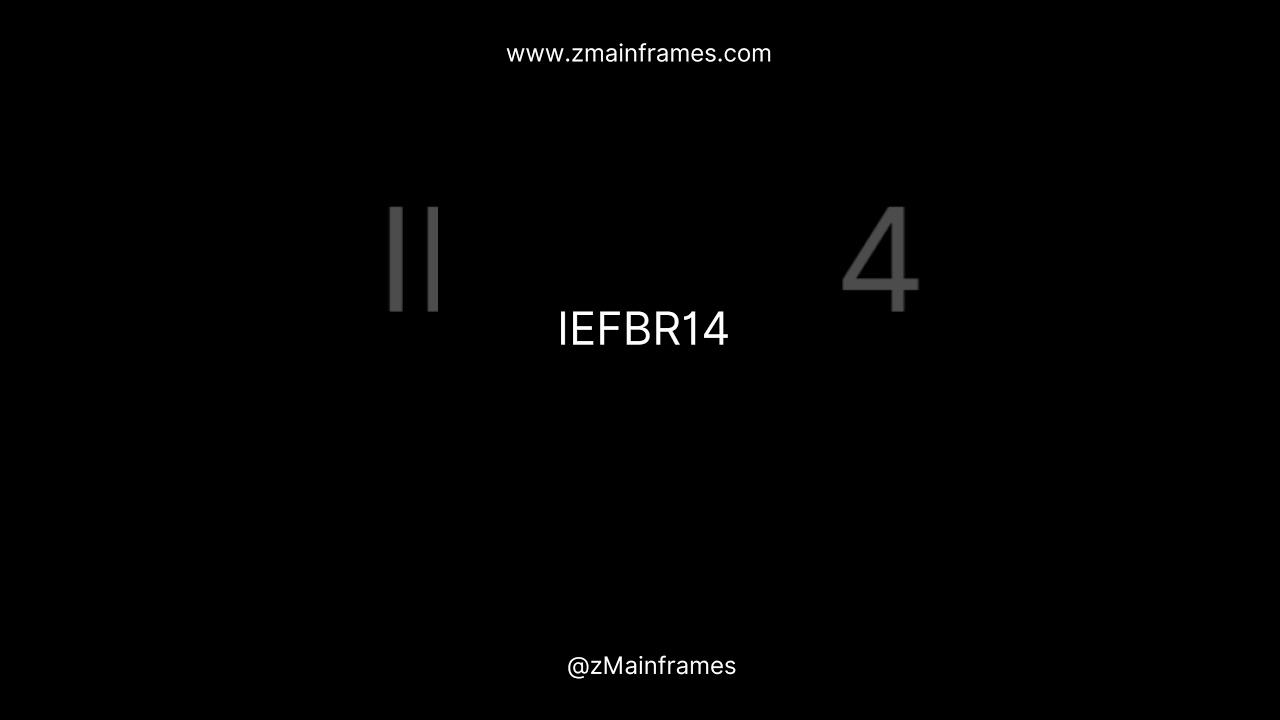 IEFBR14 in mainframes. #zmainframes #mainframes