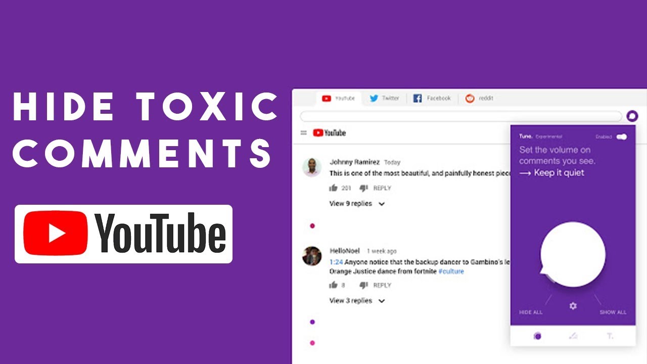 Hide Toxic Comments on YouTube