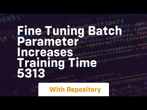 fine tuning batch parameter increases training time 5313