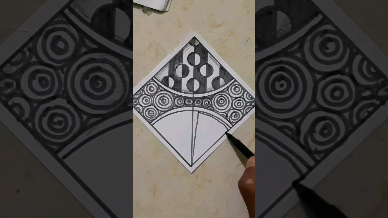 Easy zentangle art #shorts #viral #zentangle