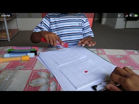 DIY Spatial Discrimination Activity using stamp markers