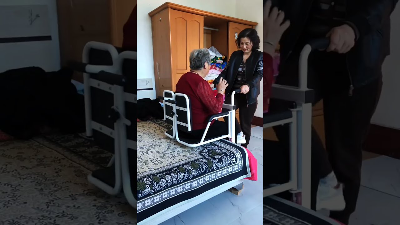 Product Link in Comments ▶️Foot Pedal Lift Hydraulic Adjustable Patient Transfer Chair