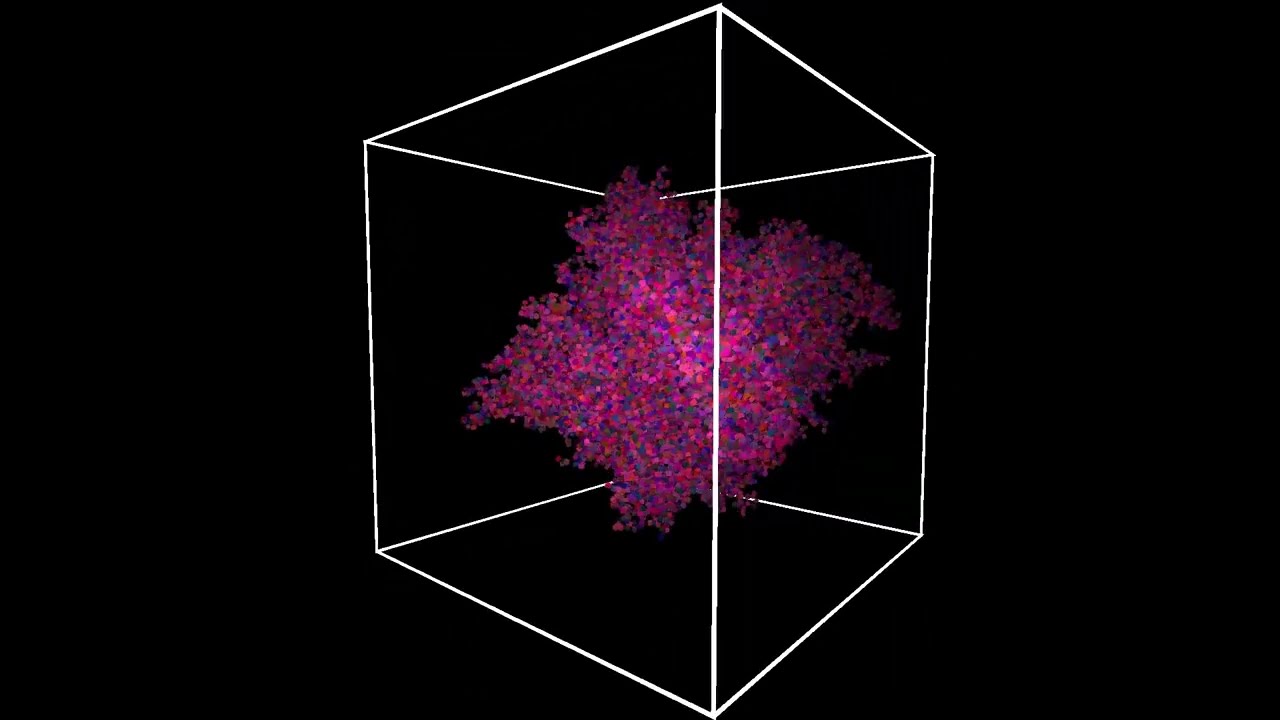 3D Diffusion Limited Aggregation #Exp 14