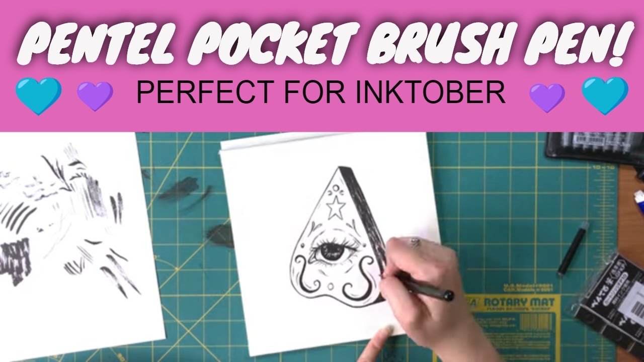My Fave Art Pen- Pentel Pocket Brush Pen A Perfect Tool for Inktober!