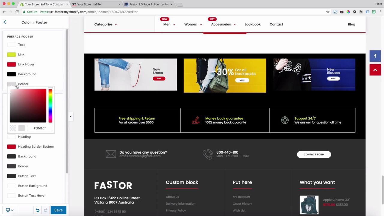 Fastor - Colors - Footer