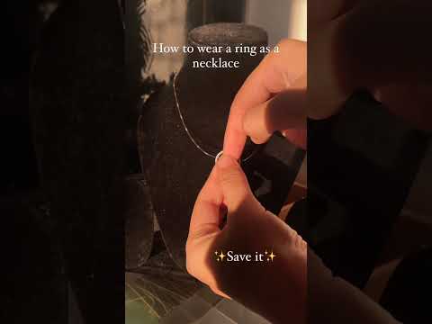 How to wear a ring as a necklace #rings #necklace #ideas #youtubeshorts #shortvideo