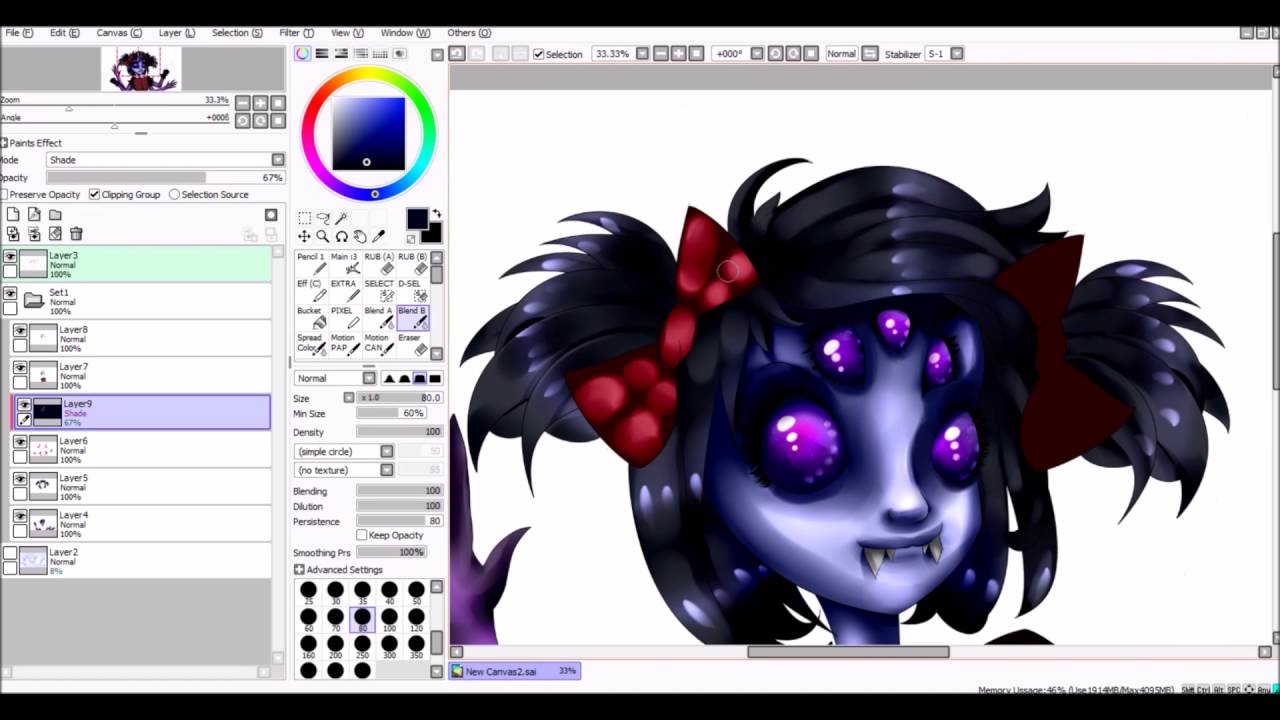 [SPEEDPAINT] Muffet Desktop-background -UNDERTALE