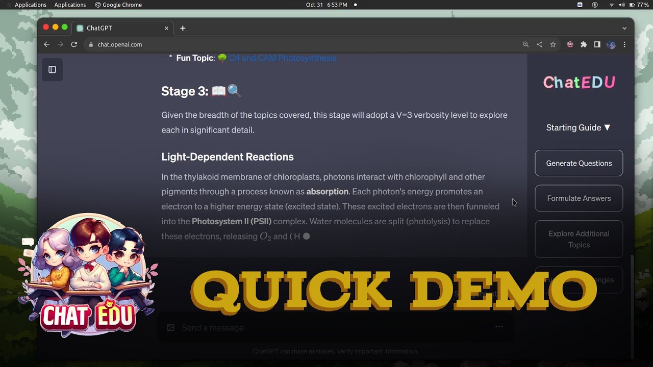 Watch ChatEDU in Action📝