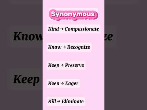 Synonymous. #shorts #viralvideo #english #video