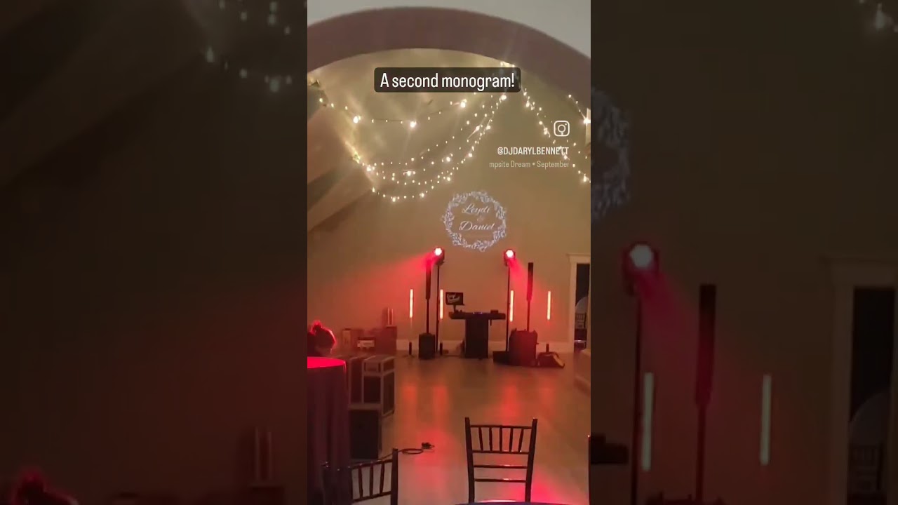 What's better than a monogram projection at your wedding? #wedding #bride #monogram #djsetup #dj