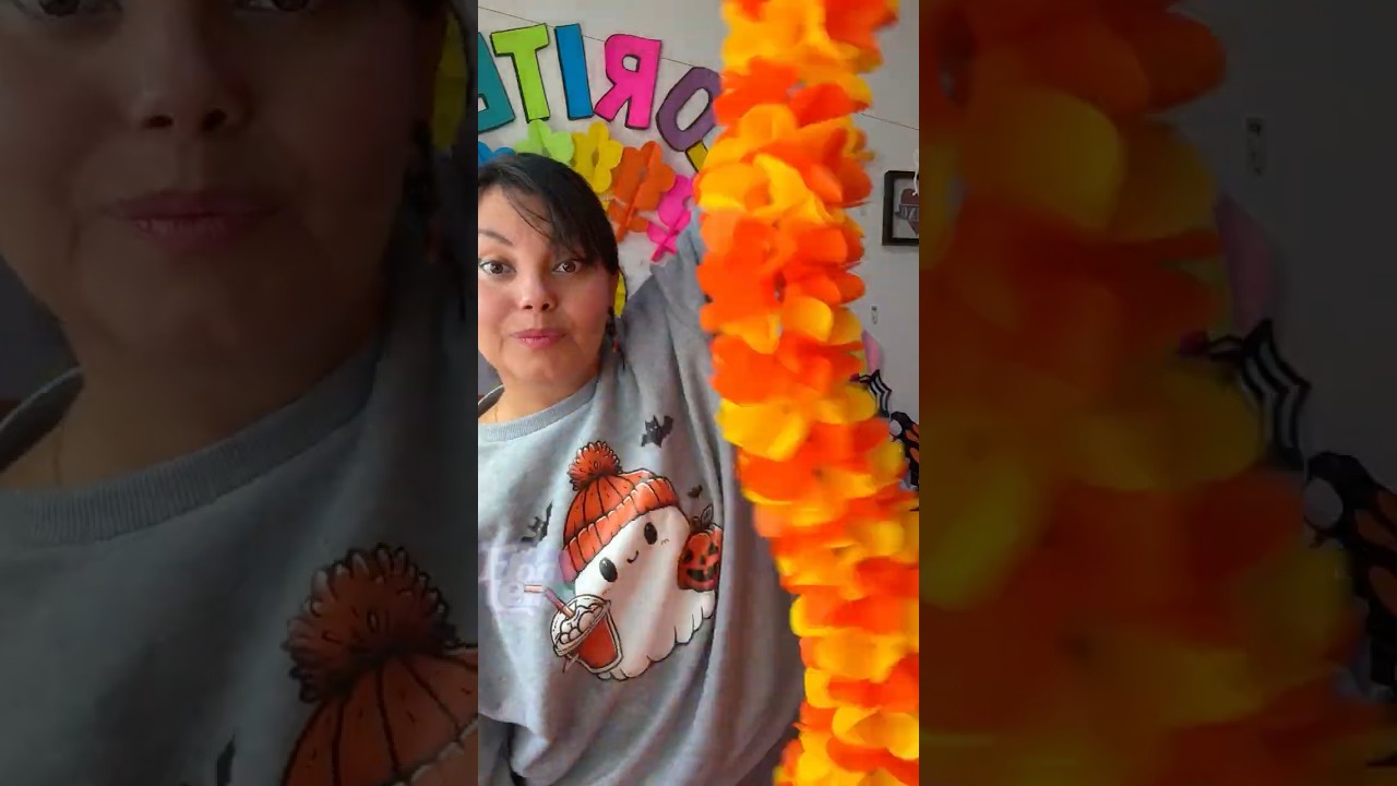 Guirnalda de Flor de cempasúchil para Día de muertos #manualidades #floritere