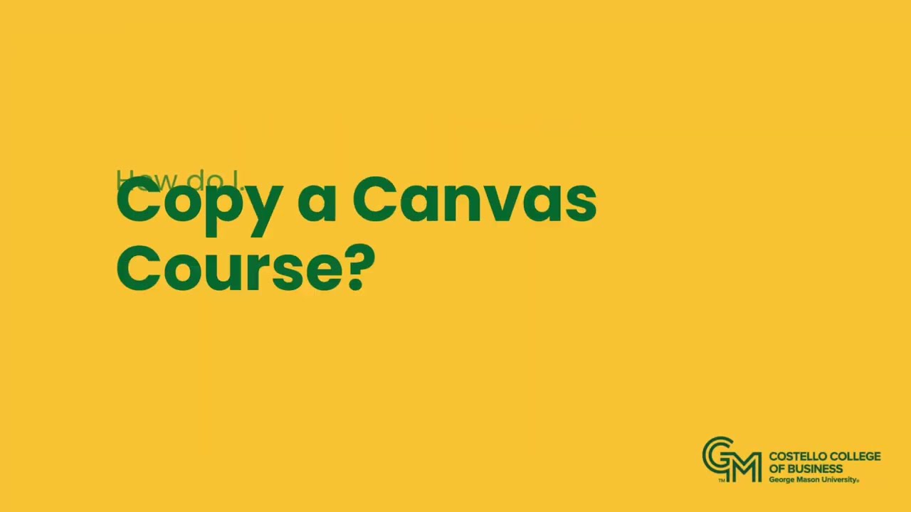 How to Copy a Course in Canvas