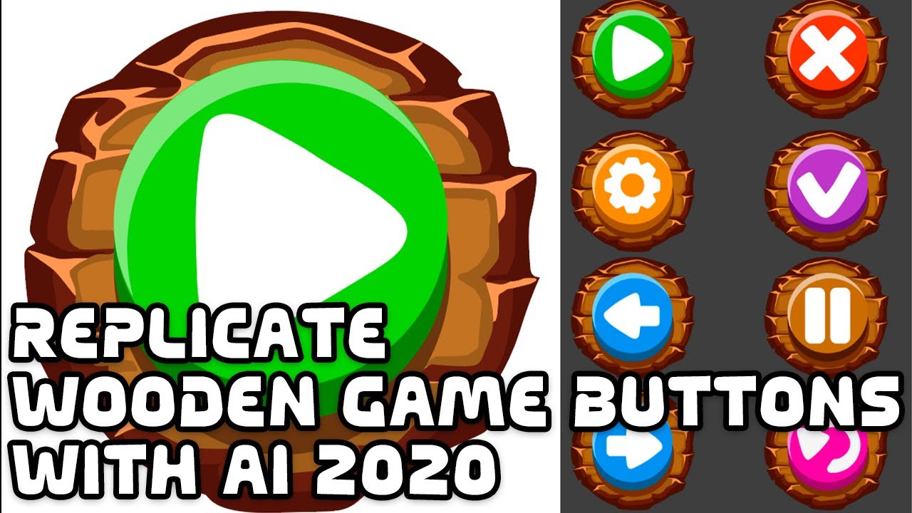Making wooden Game buttons | Adobe Illustrator 2020 | For beginners