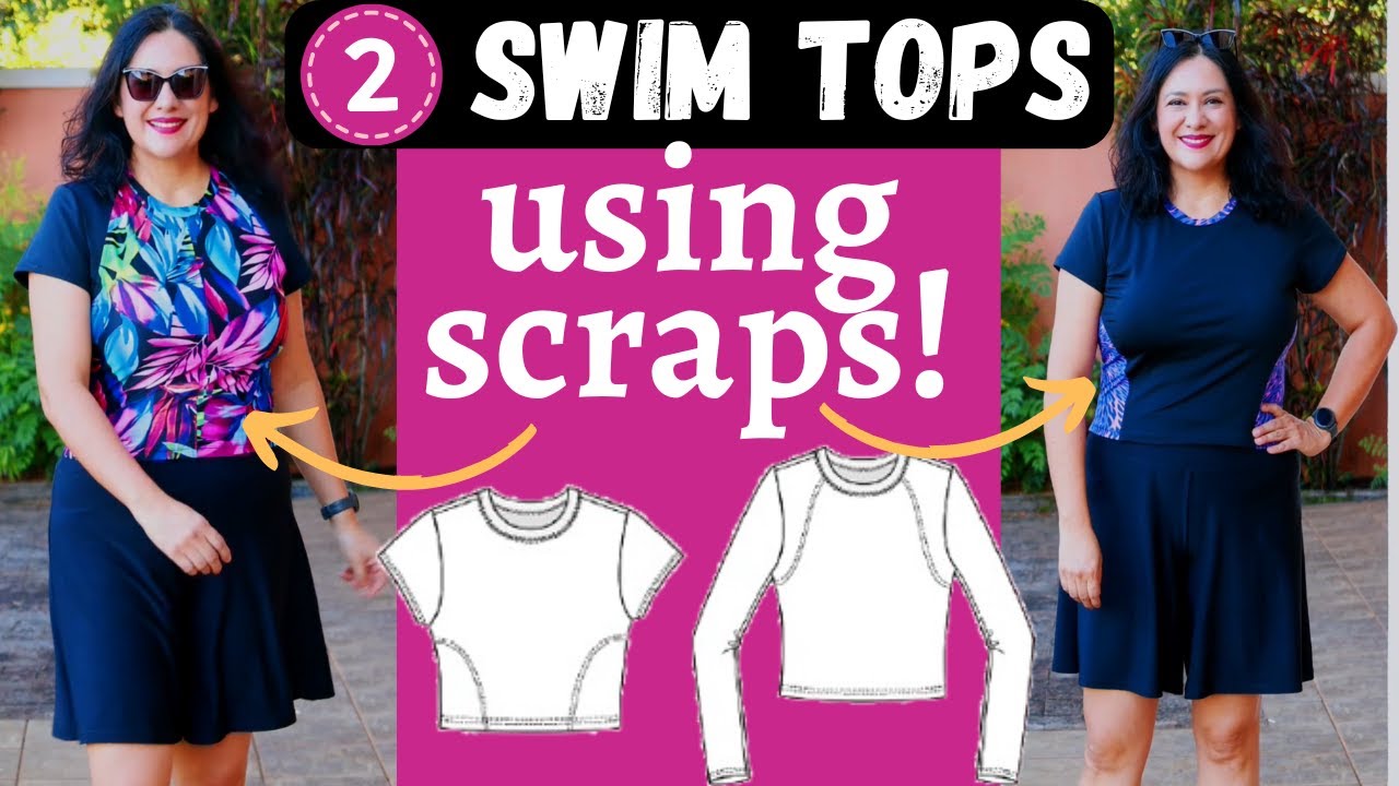 Can You Really Make a CUTE swim tops from SCRAPS? Kona (GreenStyle) Color blocking
