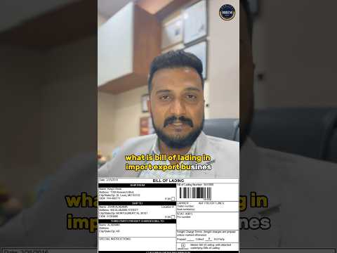 Bill of Lading in Export import Business