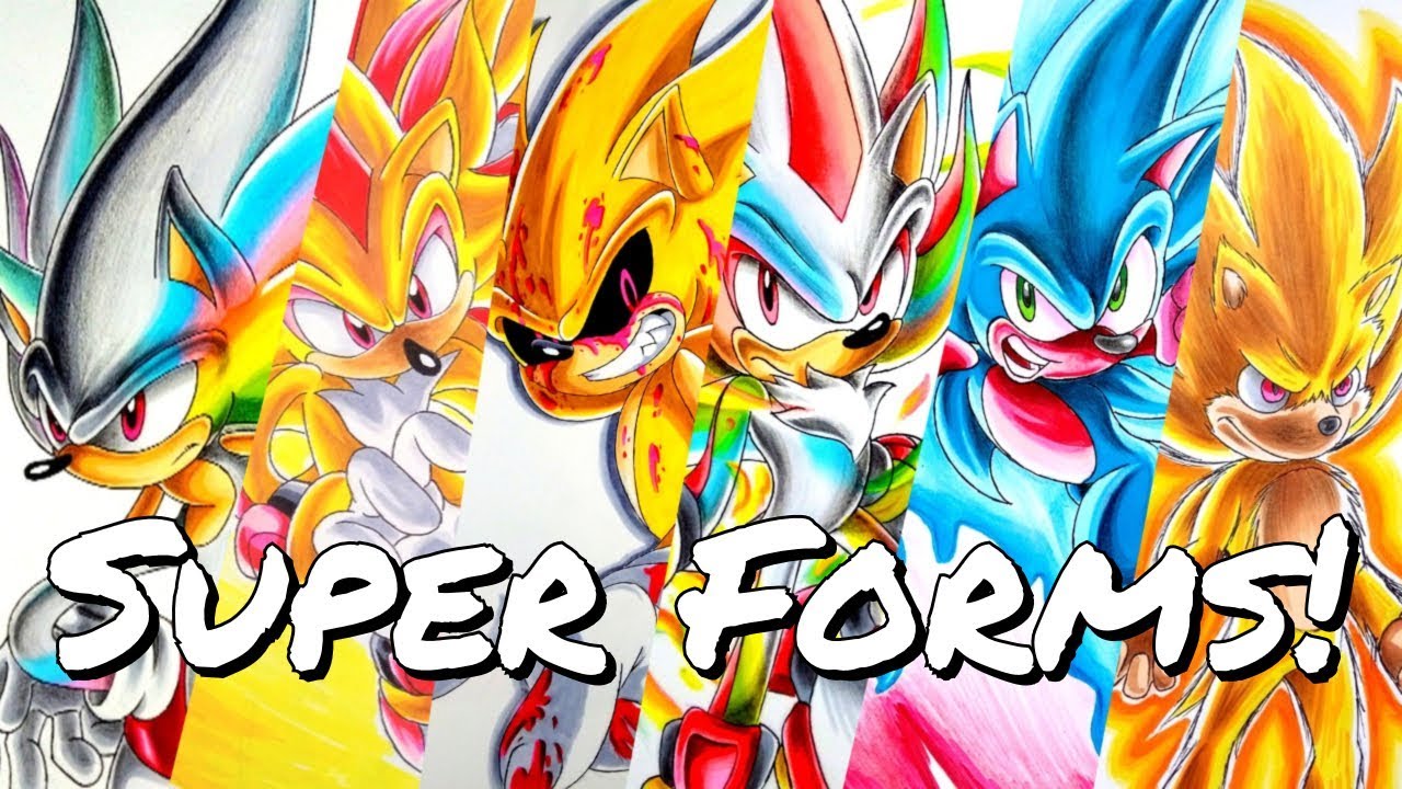 Drawing Sonic Super Forms And Transformations! Compilation 4