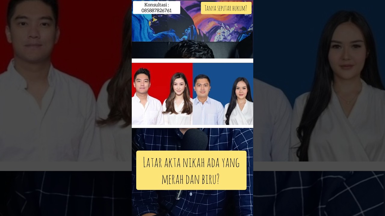 Kenapa latar foto akta nikah ada yang merah dan biru #belajarhukum