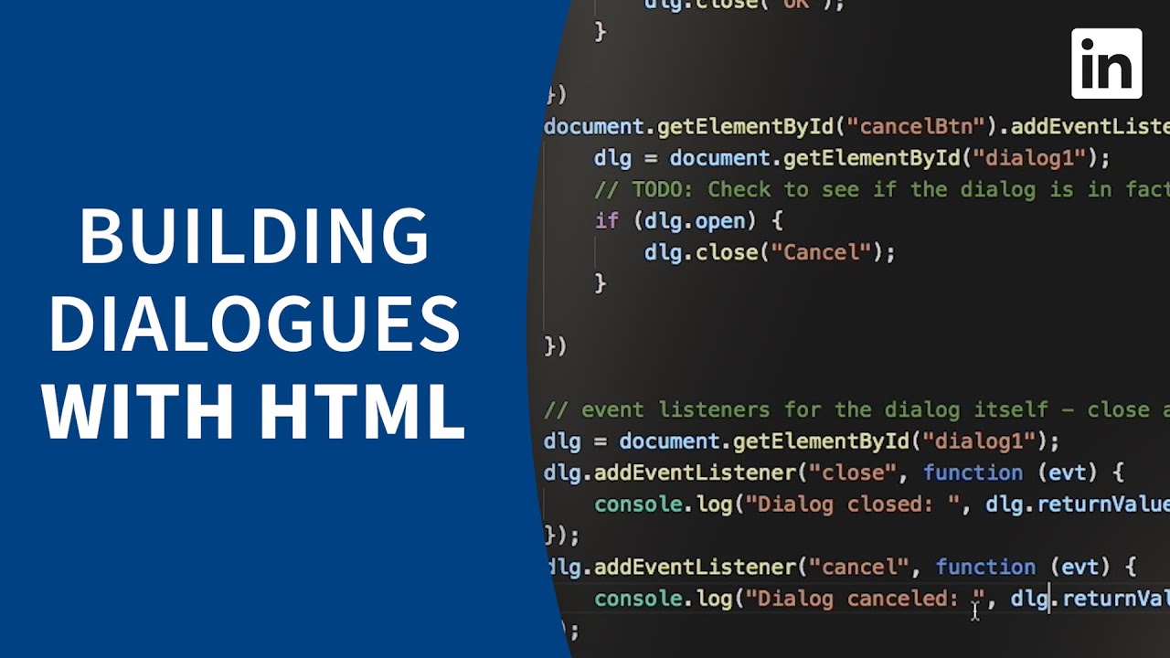 Javascript Tutorial - HTML dialogue elements