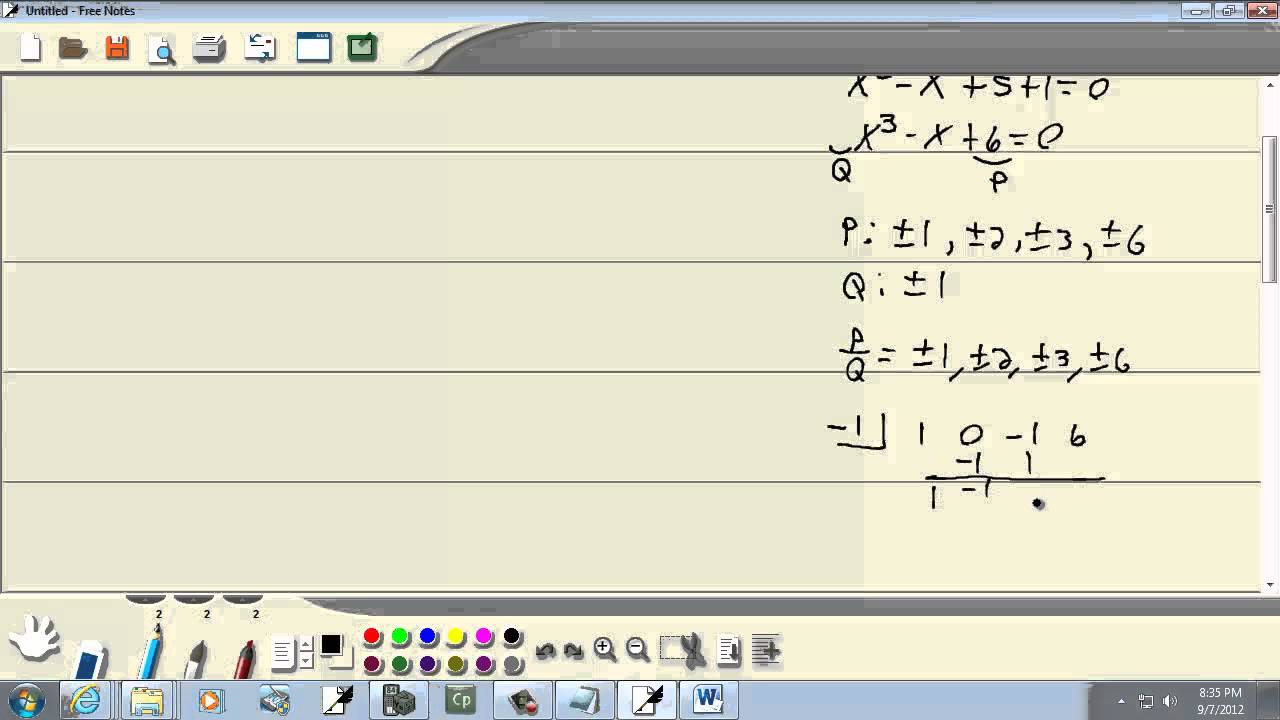 Calculus II - Chapter 7 Test Review - Problem 1